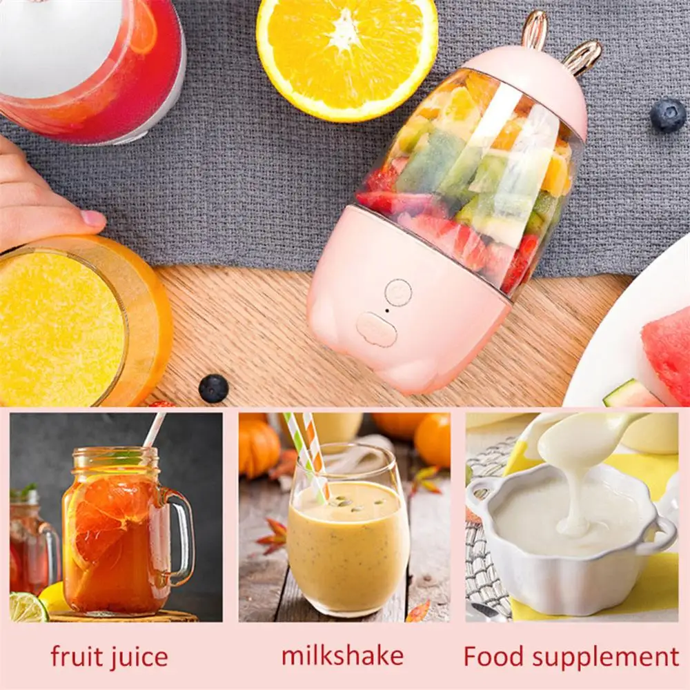 Portable USB Charging Juicer Cup Electric Fruit Blender Mixer Mini ...