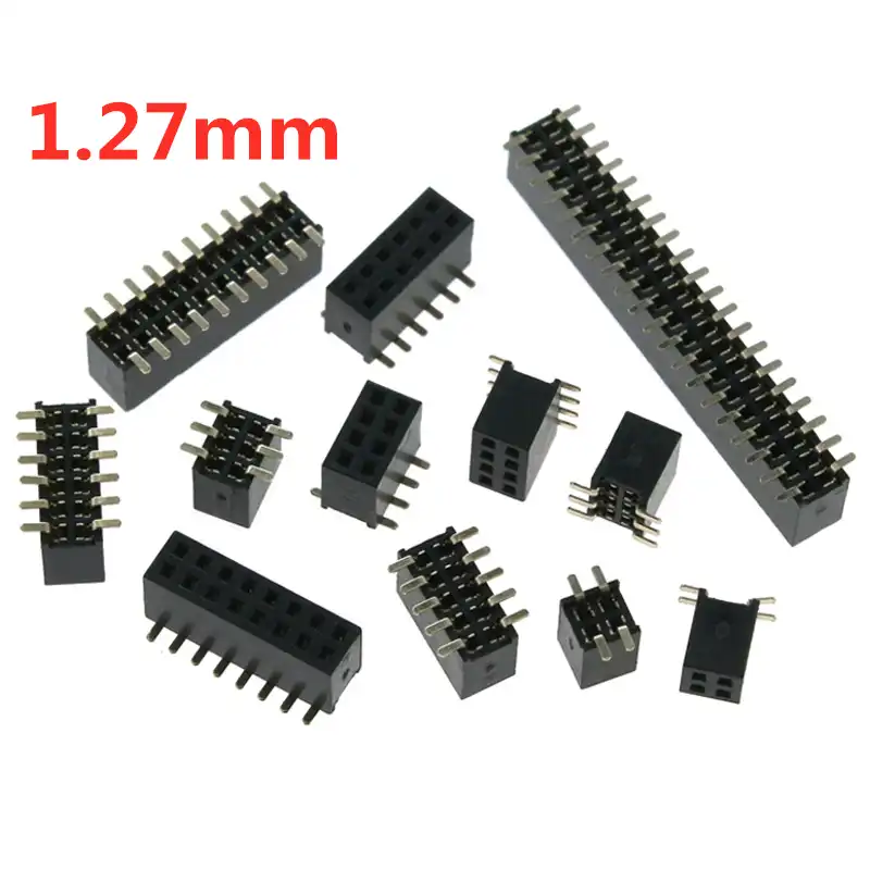 10PCS SMD SMT 2*2/3/4/5/6/7/8/9/10/12/16/20/40/ PIN double row male PIN HEADER 1.27MM PITCH ...