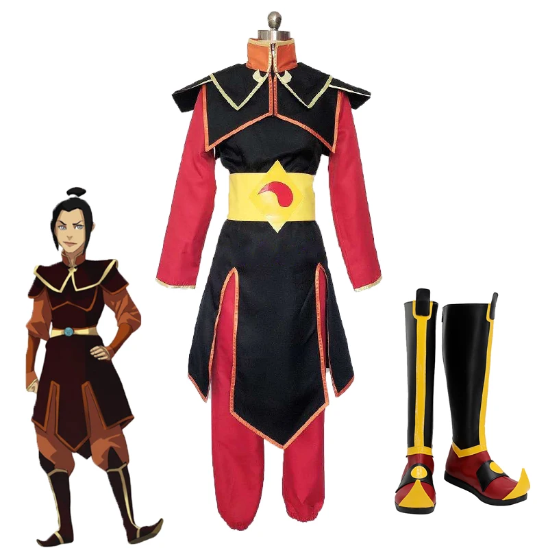 Anime Avatar The Legend of Korra Azula Cosplay Costume & Boots Shoes ...