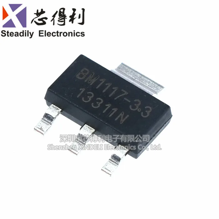 10 unids/lote BM1117 3.3 SOT 223 BM Shanghai Baili Micro a estrenar y Original, AMS1117 3.3 ...