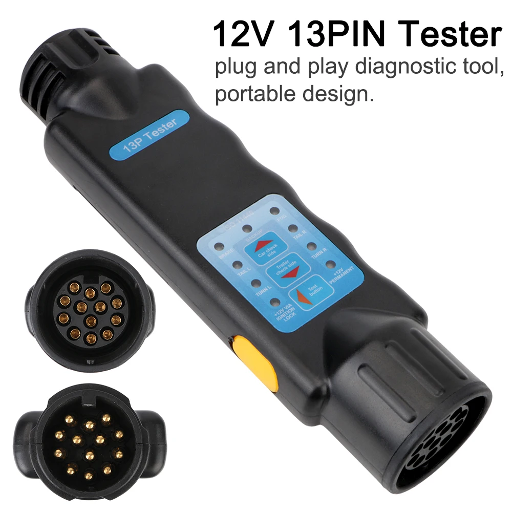 12V-Trailer-Tester-13-Pin-Adapter-Diagnostic-Tools-Wiring-Check-Light ...