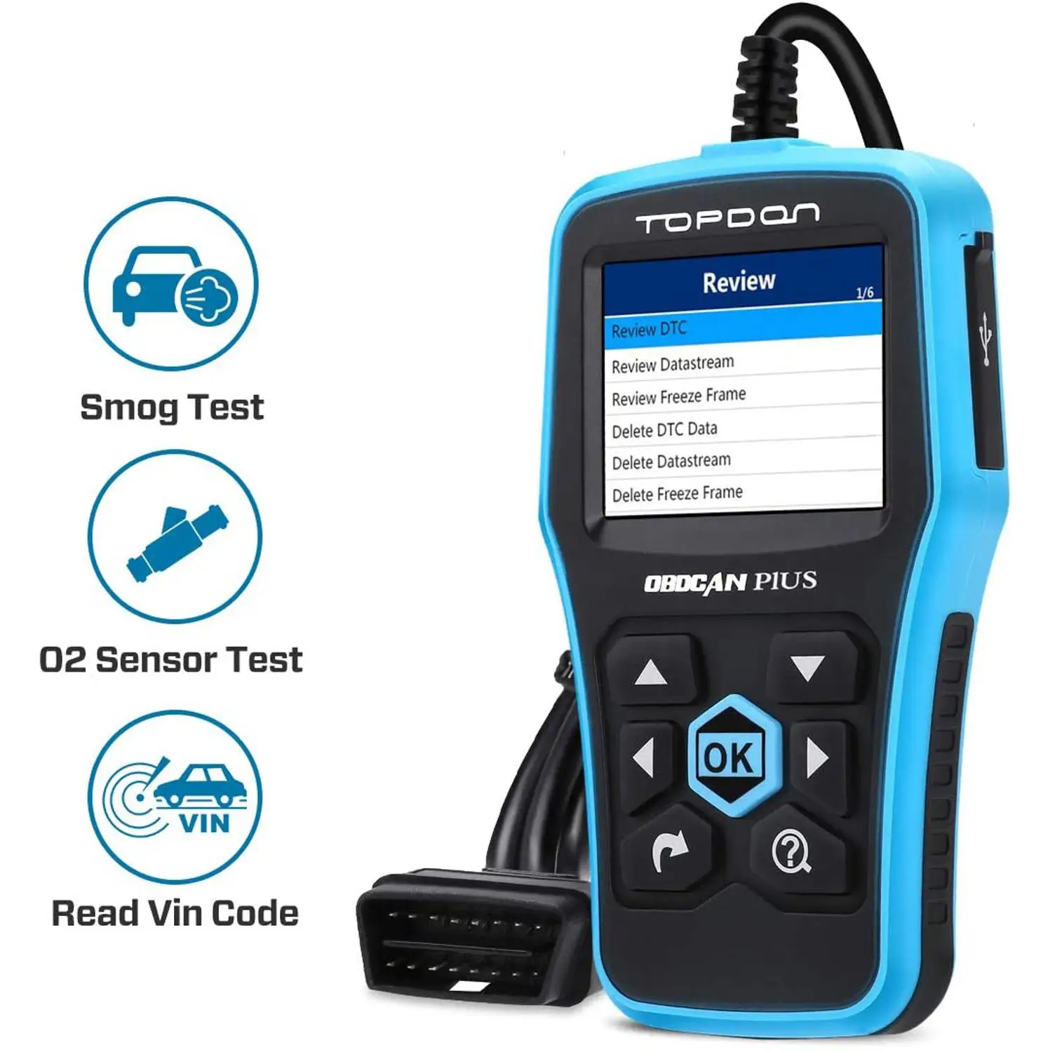 TOPDON PLUS2.0 herramienta de diagnóstico OBD 2 para coche, escáner automotriz, Analizador de ...