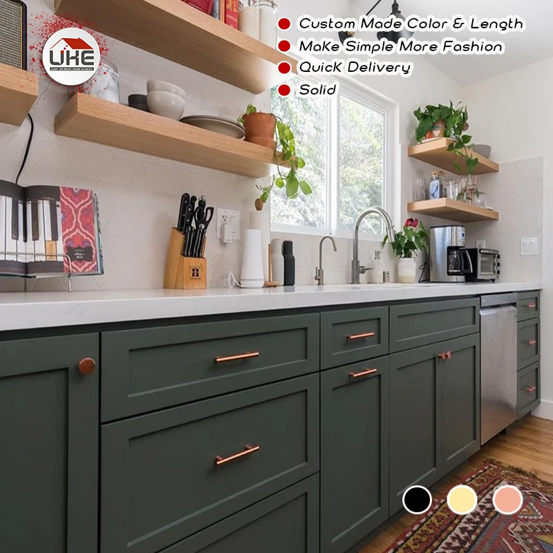 Rose gold kitchen handles store