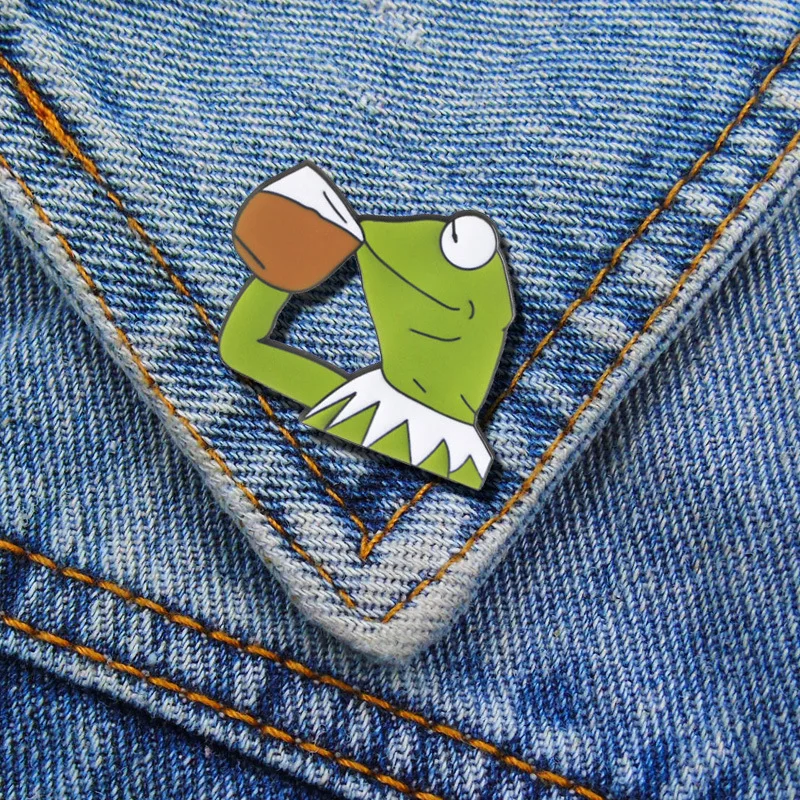 Cartoon-Pepe-the-Frog-Meme-Enamel-Pins-Shooting-Pyramid-Thinking ...