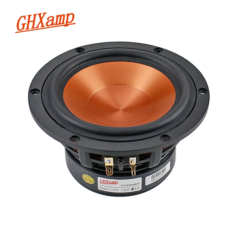 GHXAMP 5.25 inch Mid-Bass Woofer Speaker Unit Midrange Golden Alumina ...