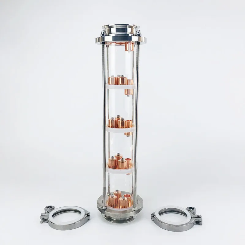 3"(76mm)OD91 Distillation Column With 5pcs Copper Bubble Plates For ...