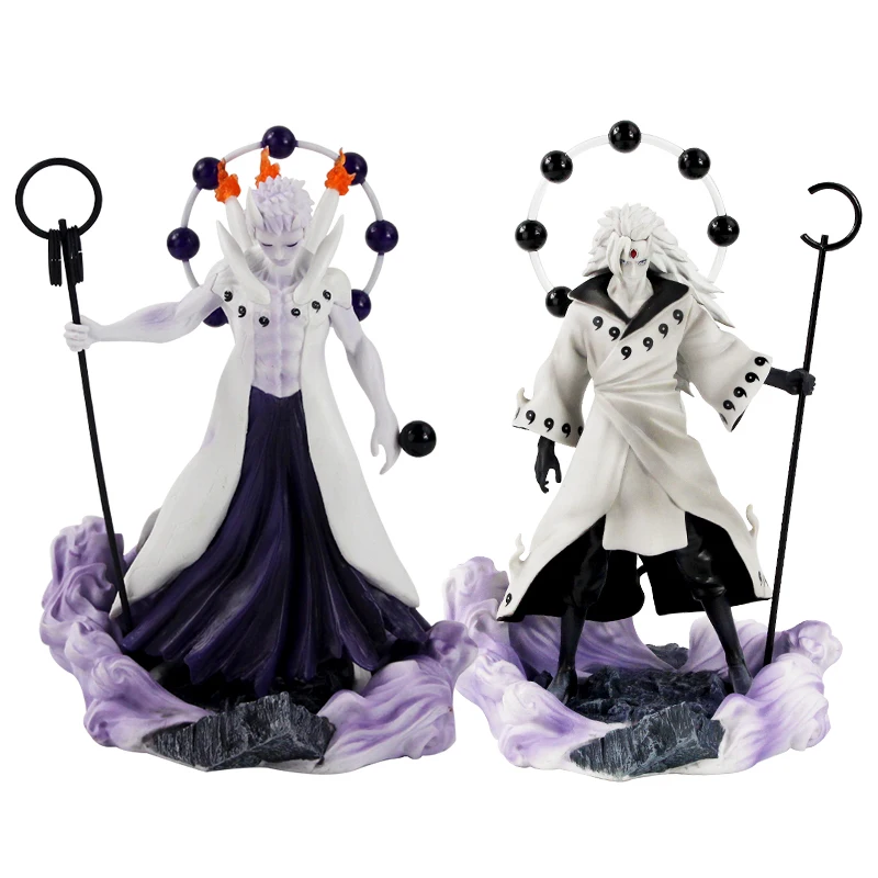 27cm Anime Naruto Shippuden Action Figure Madara Uchiha Obito Rikudou ...