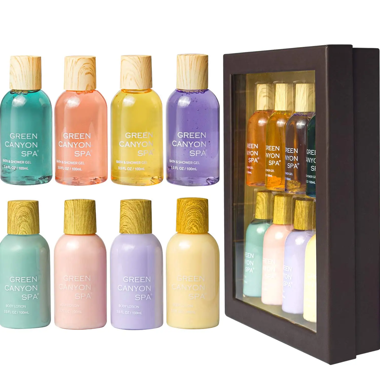 Pack Of 8pcs Bath Gel Gift Set For Women Includes 4 Fragrance Body Pack Of 8pcs Bath Gel Gift Set For Women Includes 4 Fragrance Body