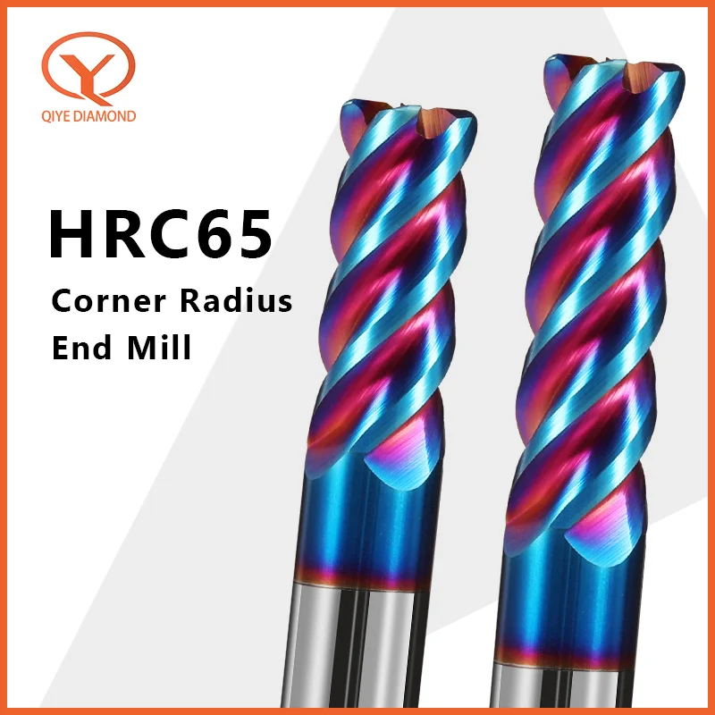 QIYE-Solid-Carbide-Corner-Radius-End-Mills-HRC65-4-Flutes-Nano-Blue ...