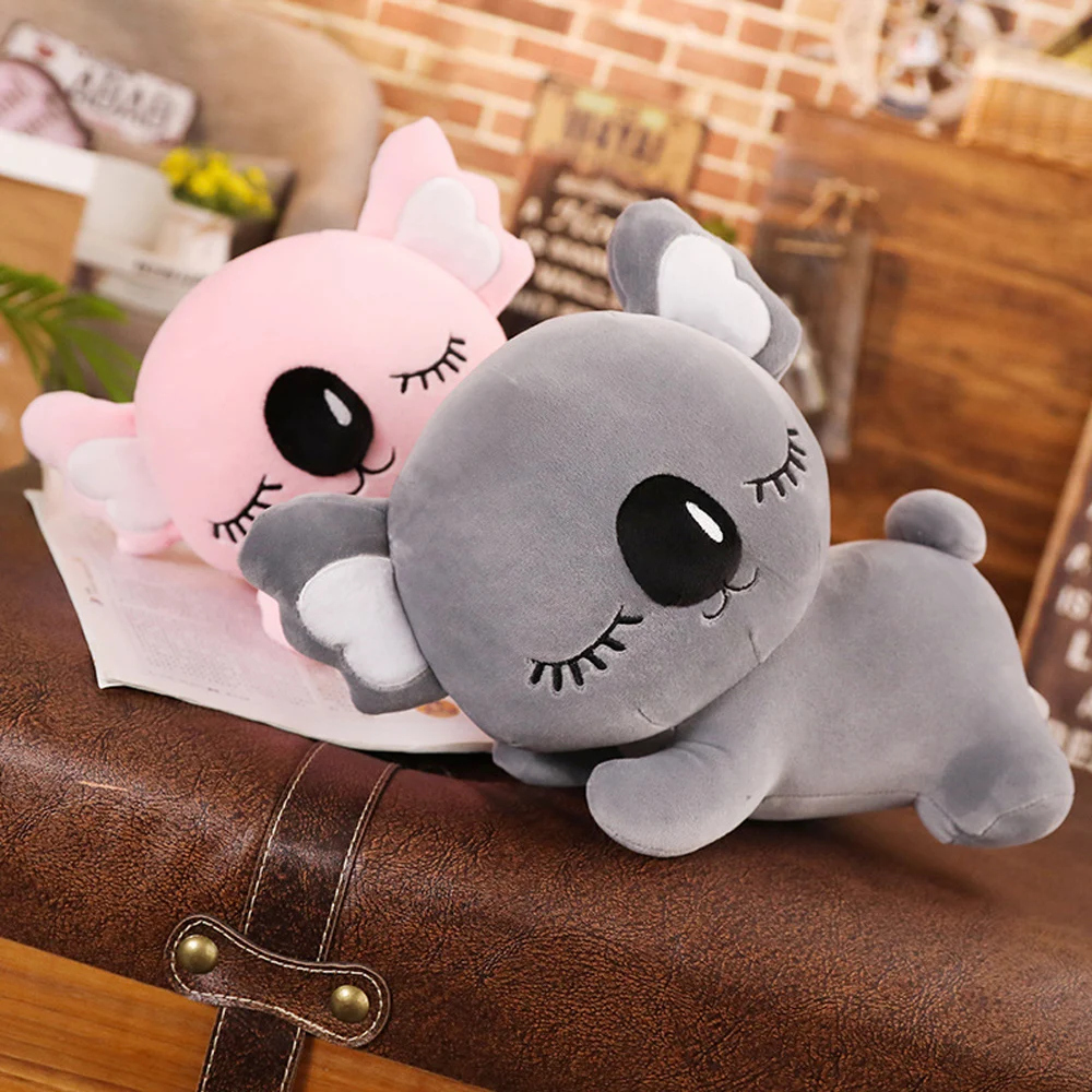 슈퍼 소프트 귀여운 잠자는 코알라 베어 플러시 장난감 Kawaii 박제 인형 Huggable 베개 생일 크리스마스 선물 여자