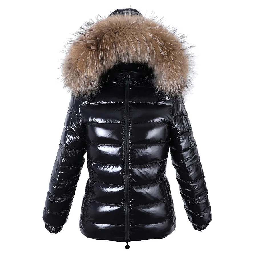 Maomaokong Winter waterproof Jacket Women Real White Duck Down Lining Coat natural Raccoon Fur ...