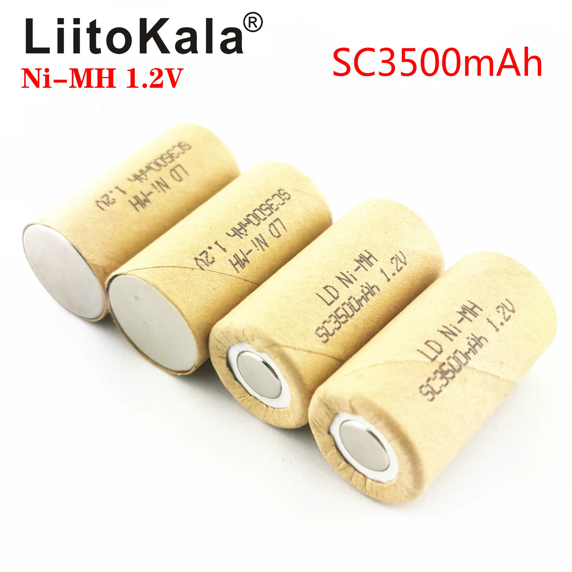 Liitokala sc 3500 mah 3000 mah ni mh 1.2 v bateria recarregável alta ...