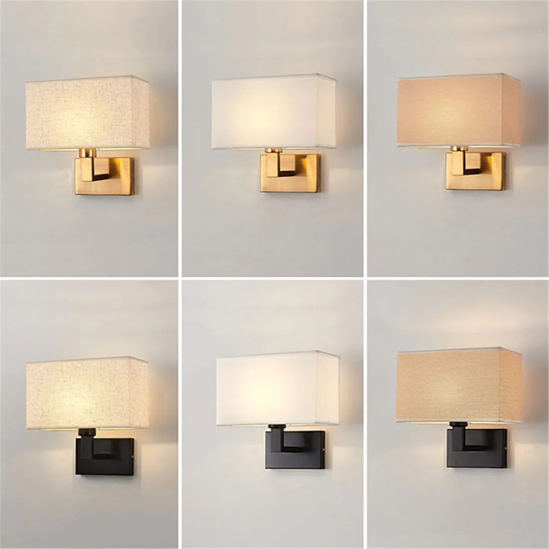 Minimalist-Black-or-Bronze-Wall-Sconces-with-Rectangle-White-Yellow ...