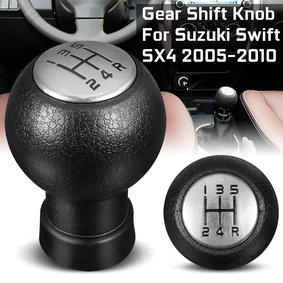 5-Speed-Gear-Shift-Knob-Head-Stick-Shifter-Plastic-For-Suzuki-Swift ...