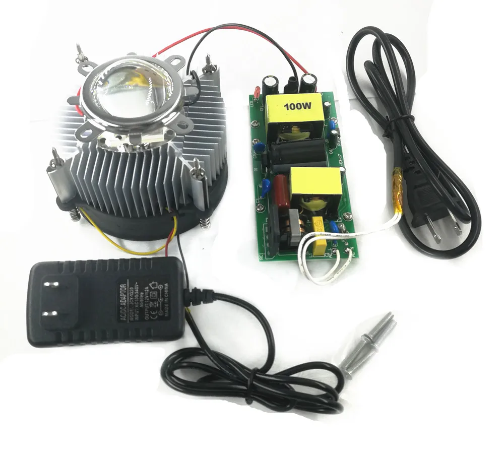 100Watt High Power White LED chip + 100W Heatsink Cooler +100W LED ...