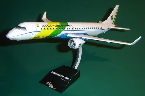 Embraer-190-Civil-Airliner-Scale-3D-Paper-Model-Aviation-DIY-Handmade ...