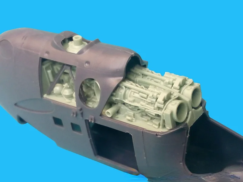 1/72 Ratio Die cast Resin Aircraft Engine Model Resin Parts Unpainted ...