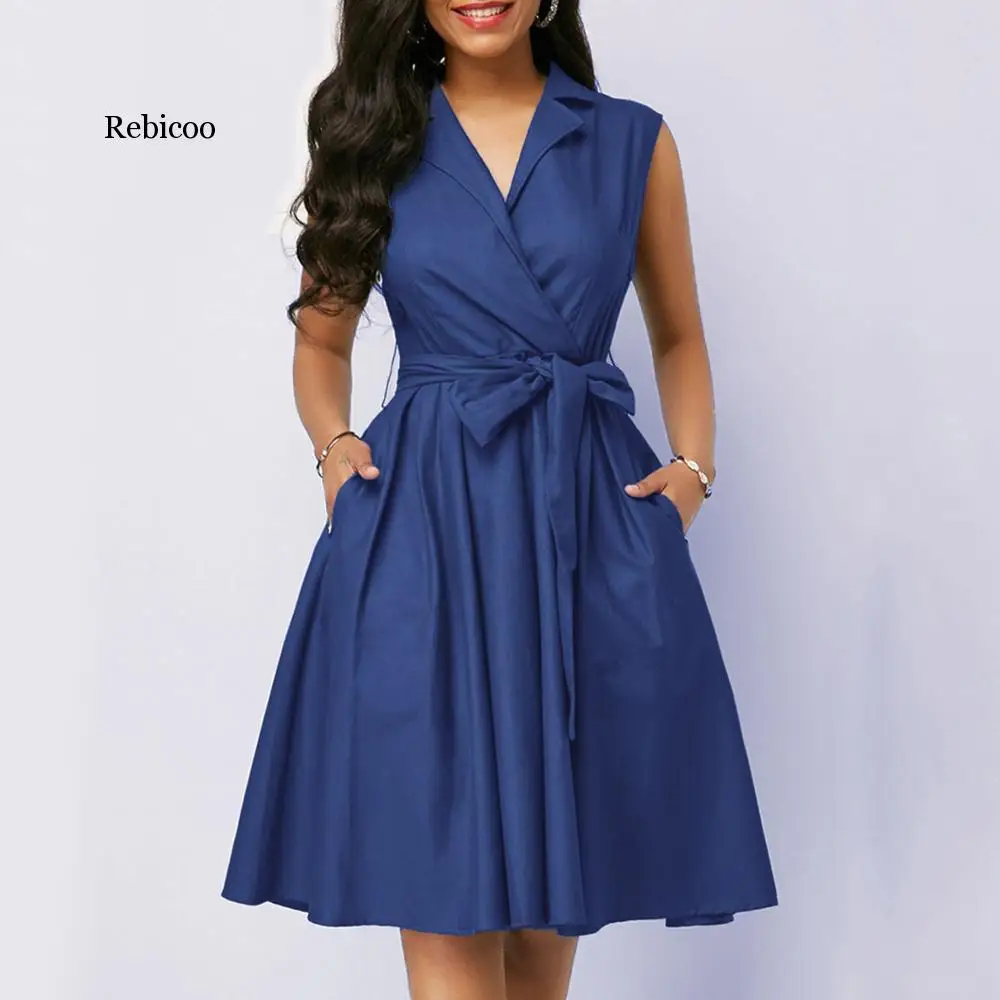 Casual Navy Blue Dress Outfit