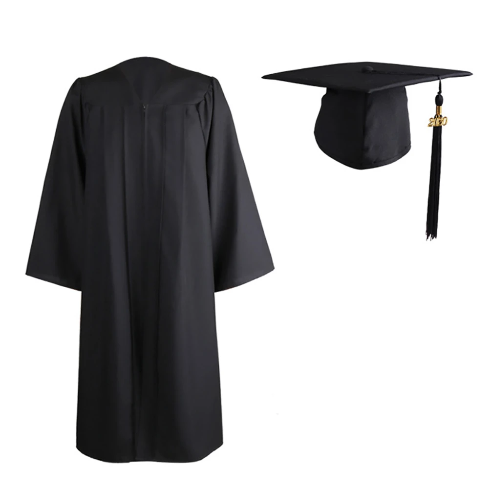 2020 Adult Graduation Gown Long Sleeve University Academic Dress Zip ...