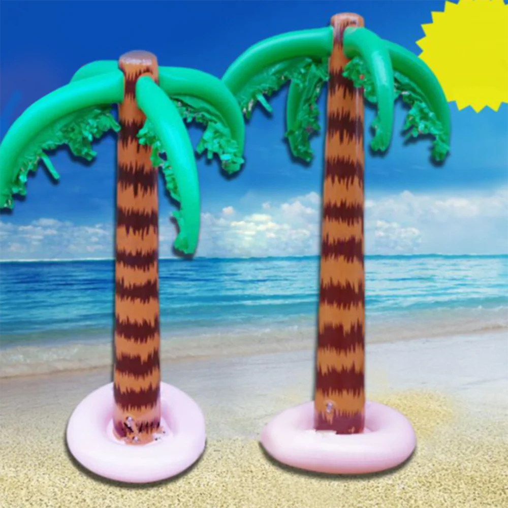 90cm Inflatable Toys Coconut Tree Beach Pool Party Drink Holder PVC ...