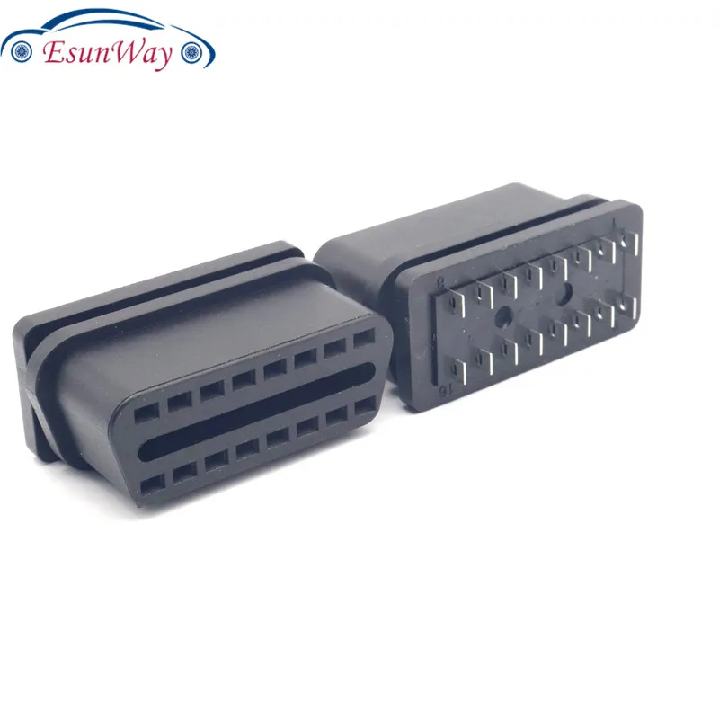 12/24V OBD II 90 Degree OBD2 16 Pin Female Connector, 55% OFF