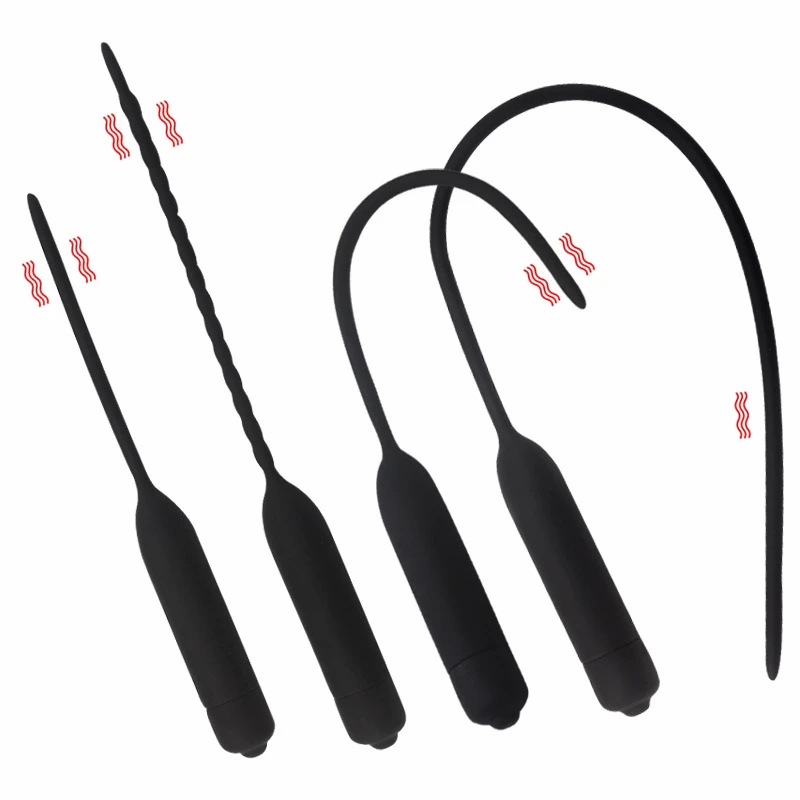 Silicone Urethral Catheter Vibrator Sounds Male Urethral Dilator Penis ...
