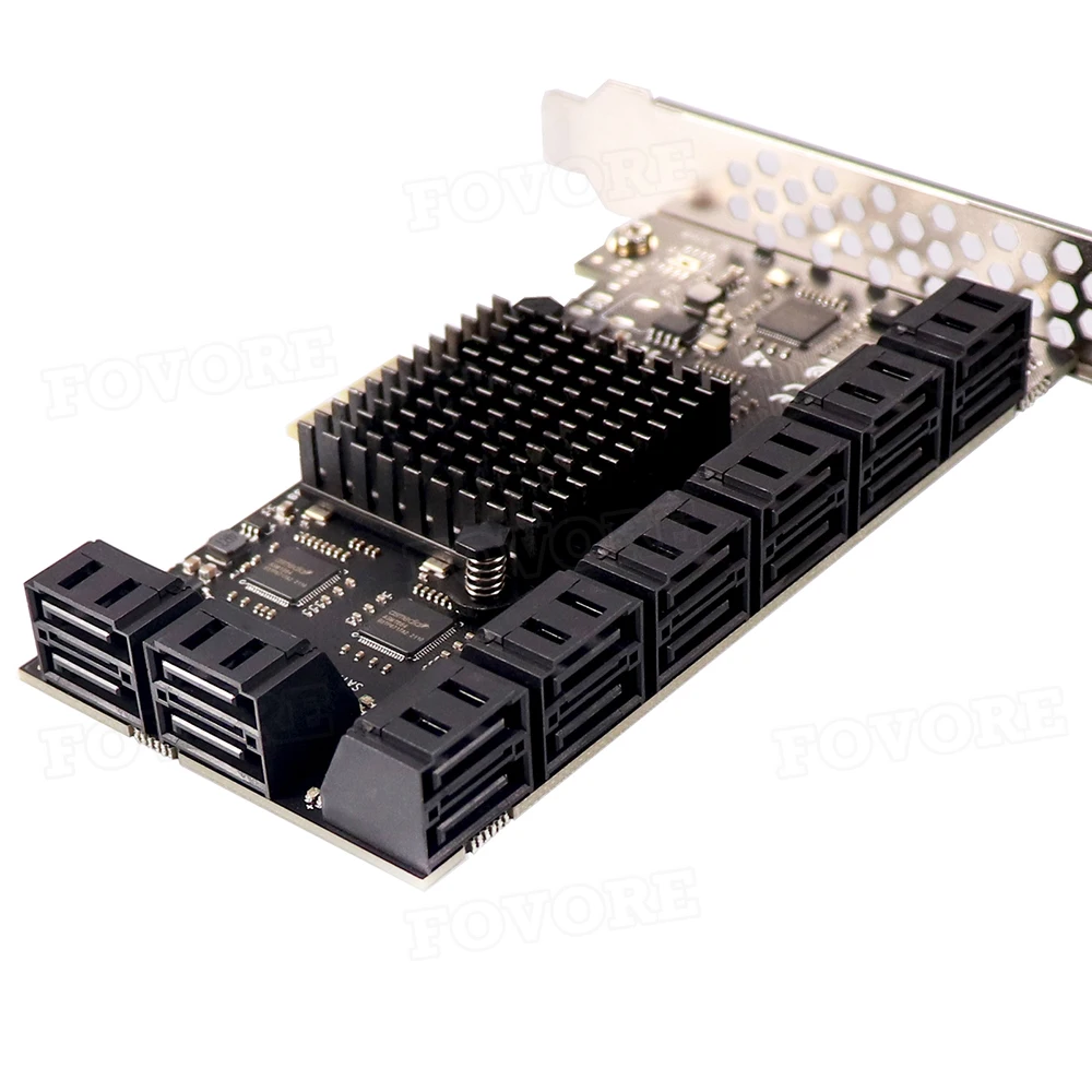 PCI Express x1–16 портов SATA 3 III 3.0 6 Гбит SSD-конвертер SATA3 в ...