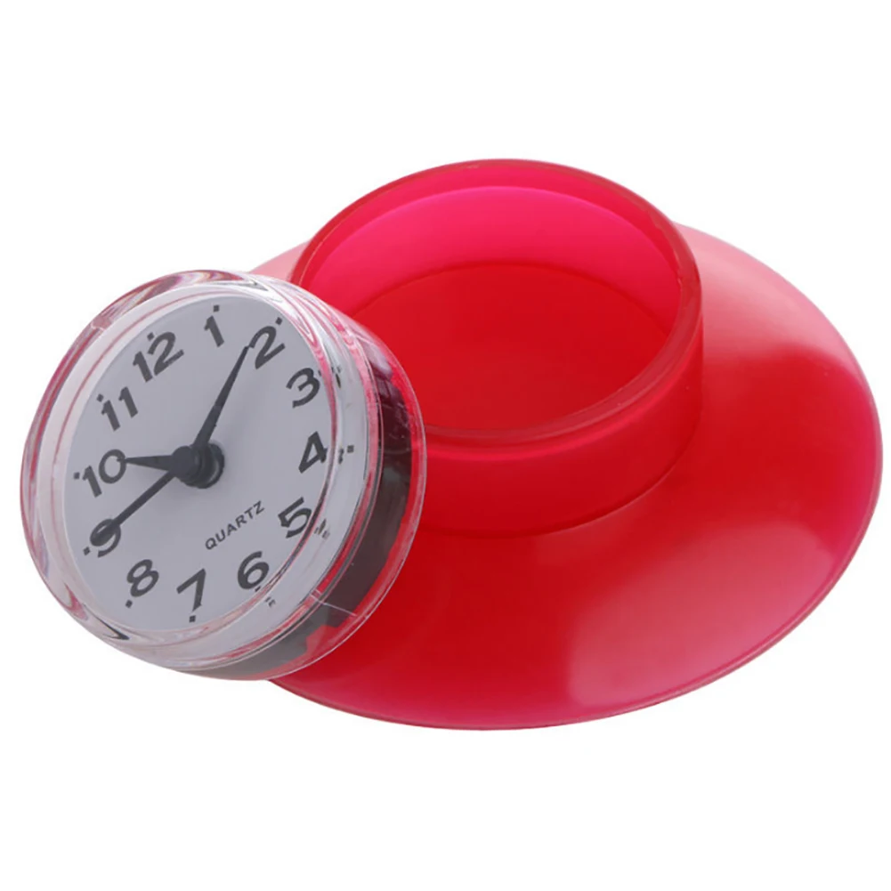 Reloj de ducha de silicona para baño, cocina, reloj de pared de succión ...