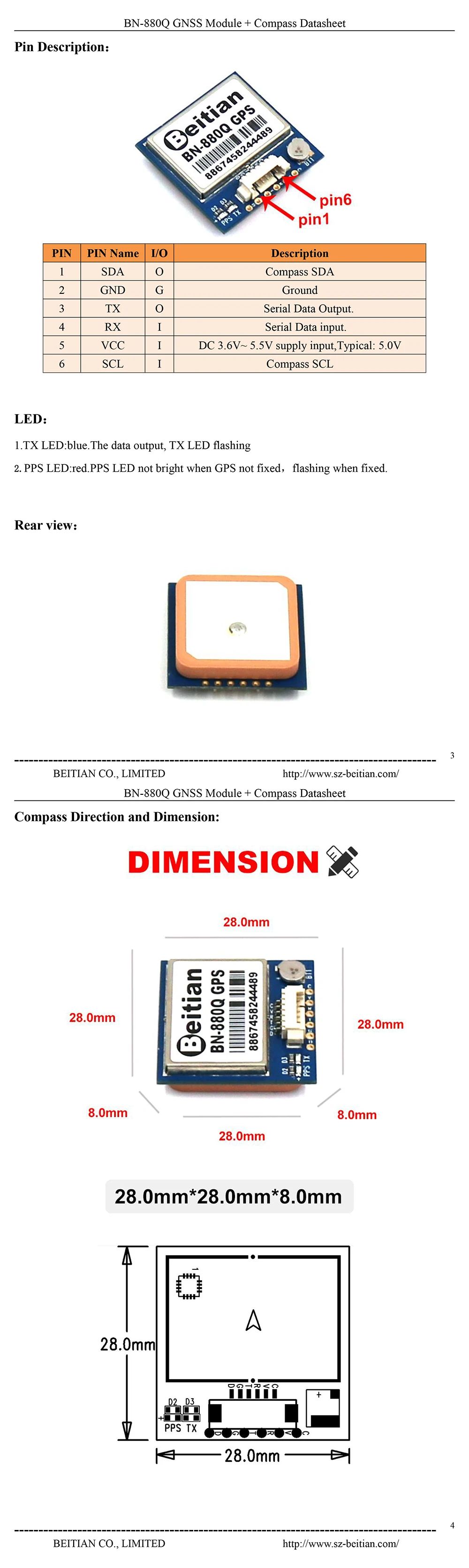 BEITIAN компас QMC5883L AMP2.6/PIX4/PIXHAWK GNSS gps ГЛОНАСС двойной ...