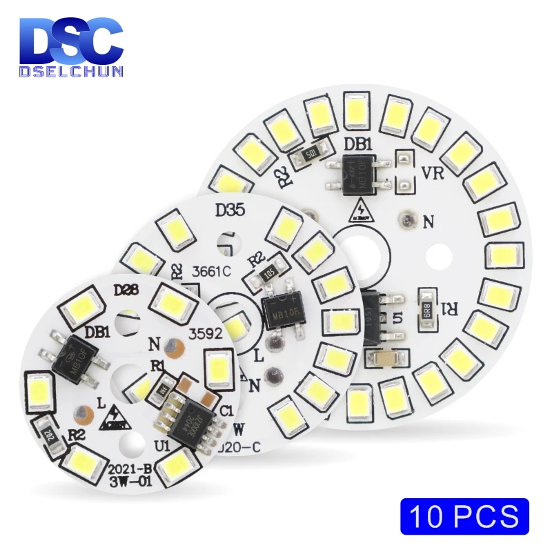 10pcs/lot LED Chip for Light Bulb 3W 5W 7W 9W 12W 90 Lumen/W 2835SMD ...