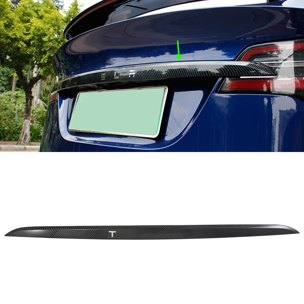 Exterior ABS Car Tail Gate Trim Rear Trunk Streamer Door Molding ...