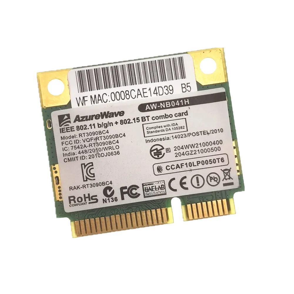 AzureWave-AW-NB041H-RT3090BC4-Half-Mini-PCI-e-WLAN-300Mbps-Bluetooth-3 ...