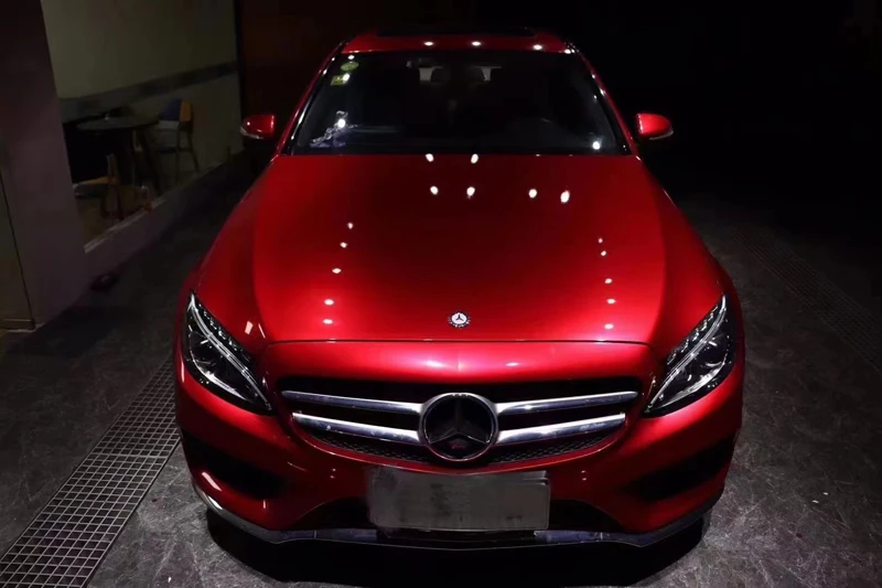 Highest-Quality-Glossy-Metallic-Midnight-Cherry-Red-Vinyl-Wrap-Car ...