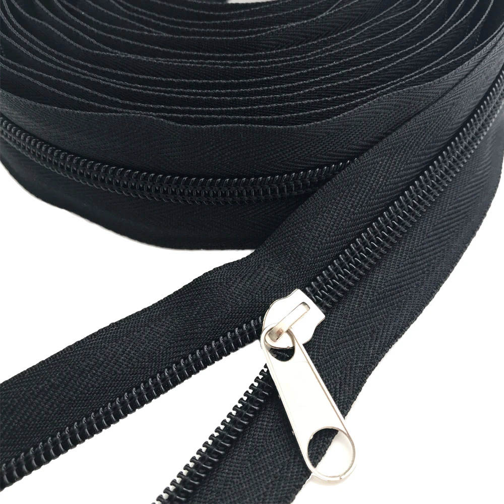 10 Meter 5# Yard Zippers with Bulk Zipper Sliders Zipper Pulls For DIY ...