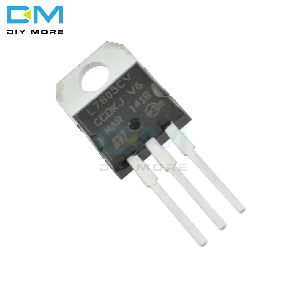 5Pcs TO 220 LM7805 L7805 7805 TO 220 Voltage Regulator IC Chip – diymore