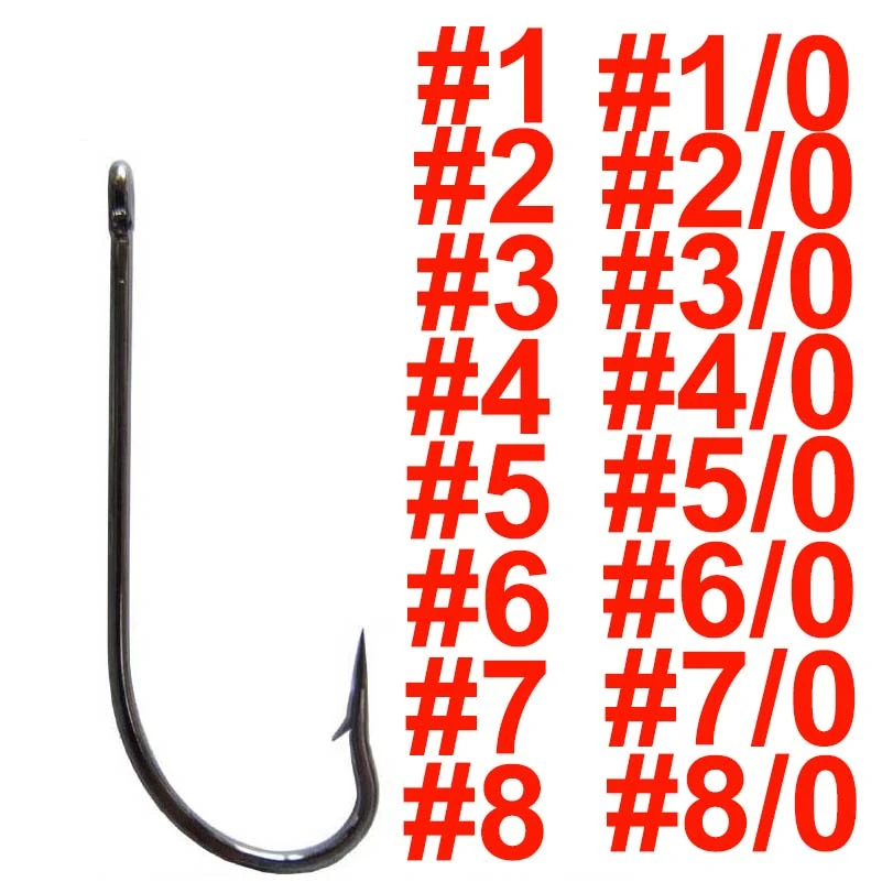 20pcs Long Shank Barbed Fishhook Carp Big Jig Fishing Hook #1-#8 #1/0 ...