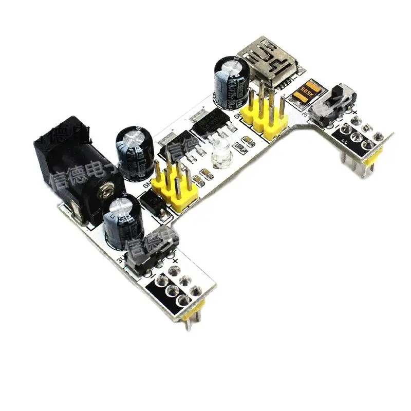 White-Breadboard-Dedicated-Power-Supply-Module-2-Channels-5V-3-3V-DC ...