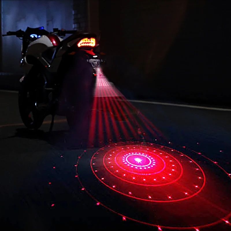 Motorcycle Accessories LED Colored Lights Burst Flash Pattern Laser ...
