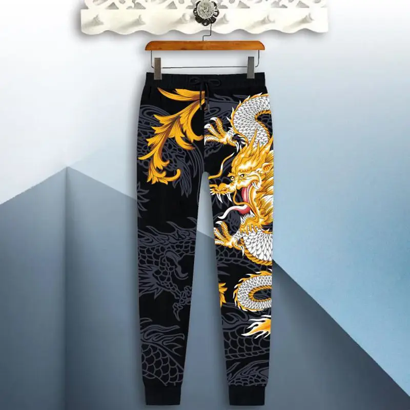 Men-s-casual-sports-pants-3D-dragon-print-casual-pants-spring-and ...