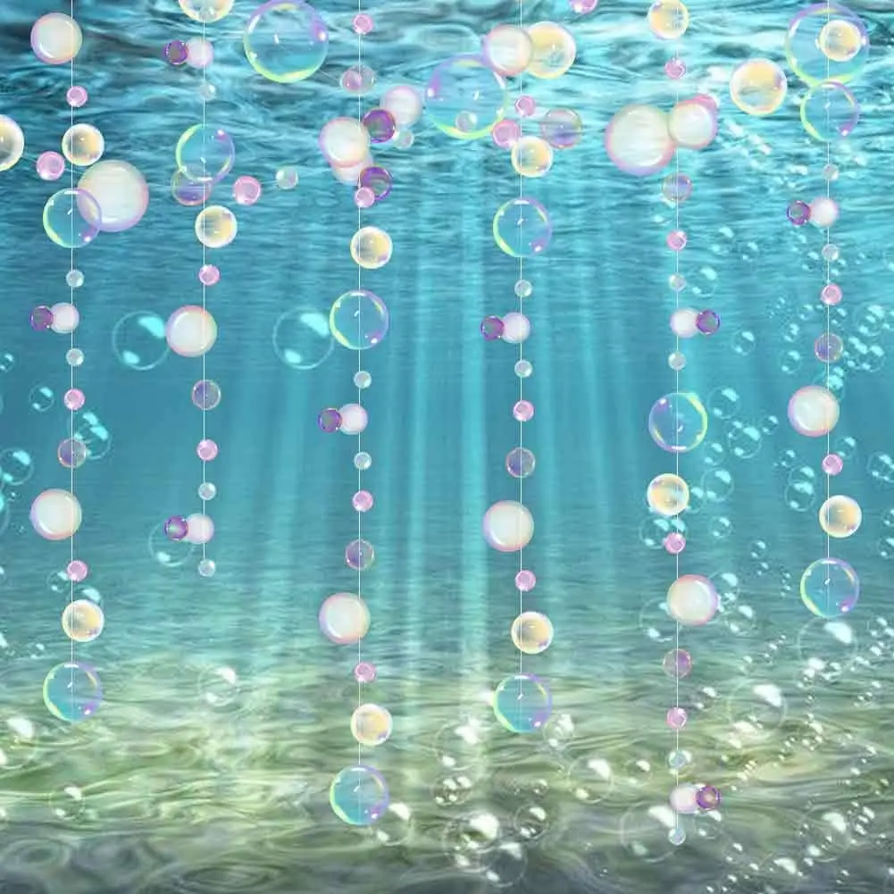 Colorful Bubble garland under the ocean party decoration hanging bubble ...