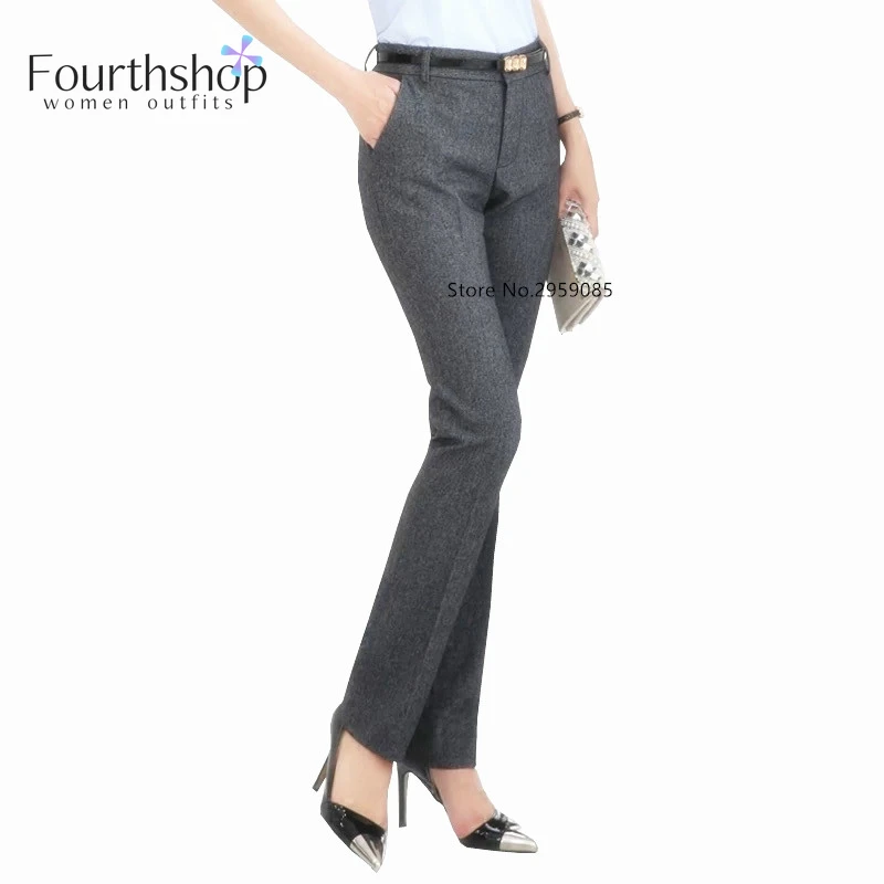 Office Lady Formal Pants Women Business Work Wear Uniform Straight ...