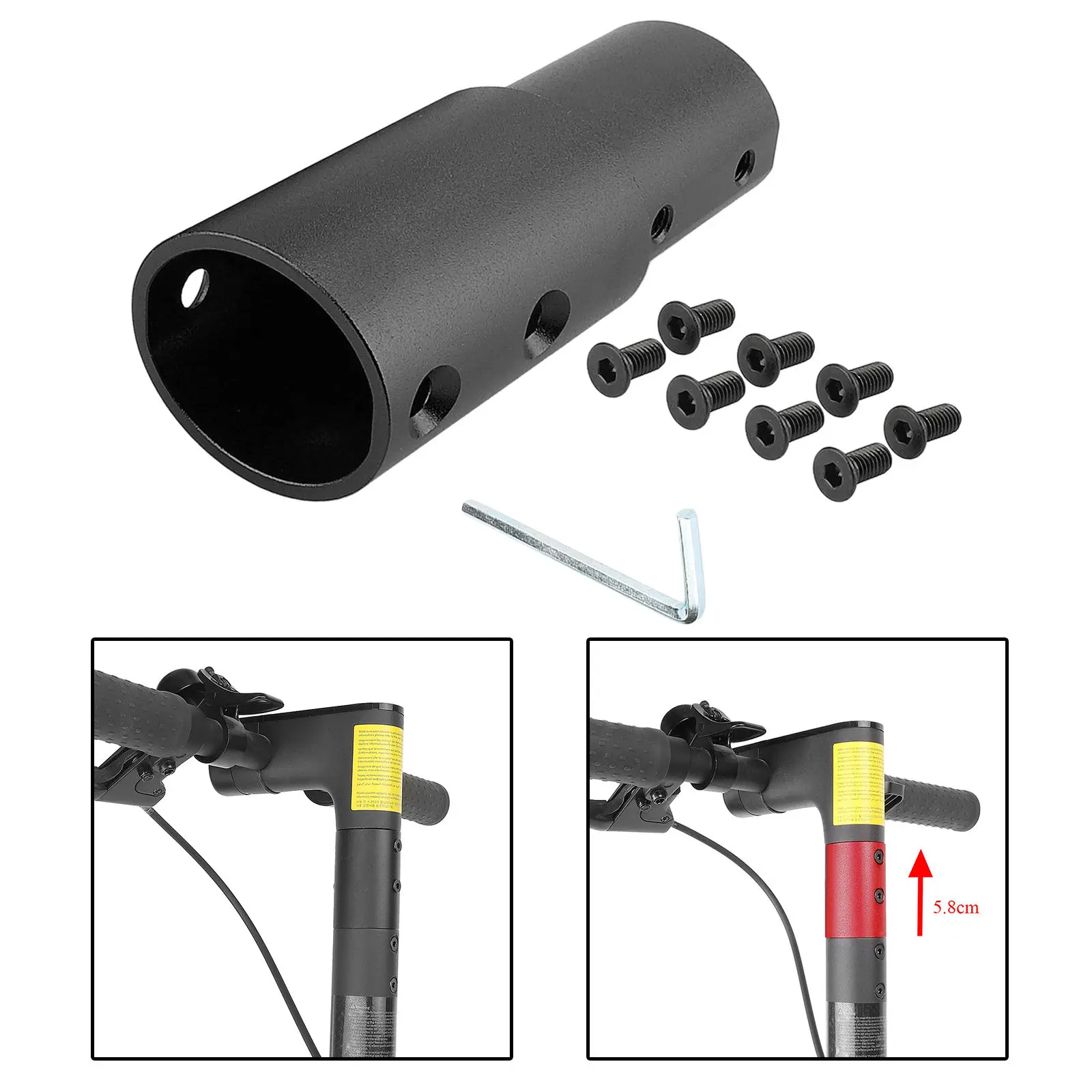 Lightweight-Electric-Scooter-Extension-Tube-Riser-Pole-Heightening-for ...