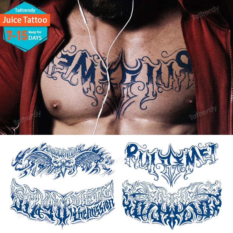 Tribal Dragon Tattoo Chest