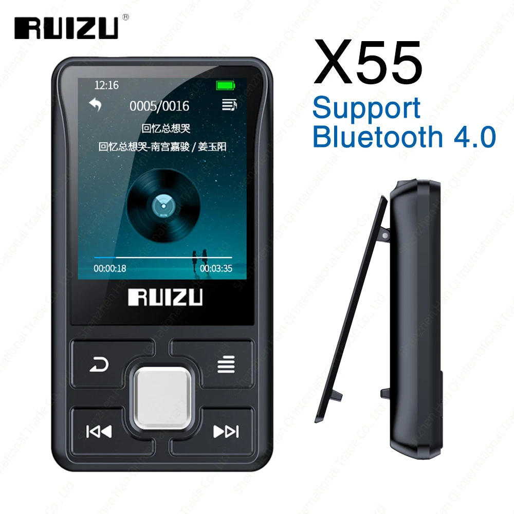 Ruizu X55 Clip Sport Bluetooth Mp3 Player 8gb Mini With Screen Support ...