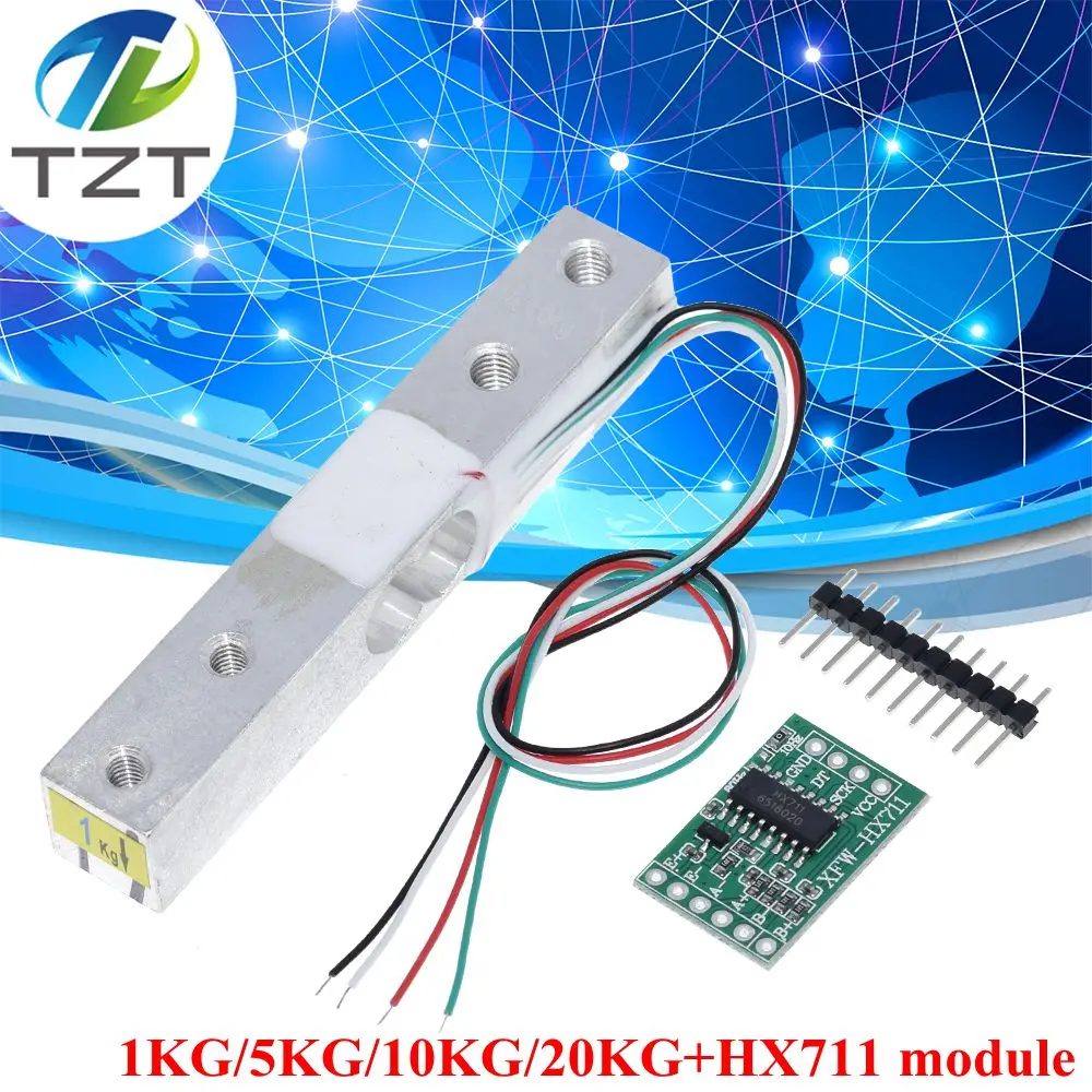 TZT Load Cell Weight Sensor 1KG 5KG 10KG 20KG HX711 Module Electronic ...