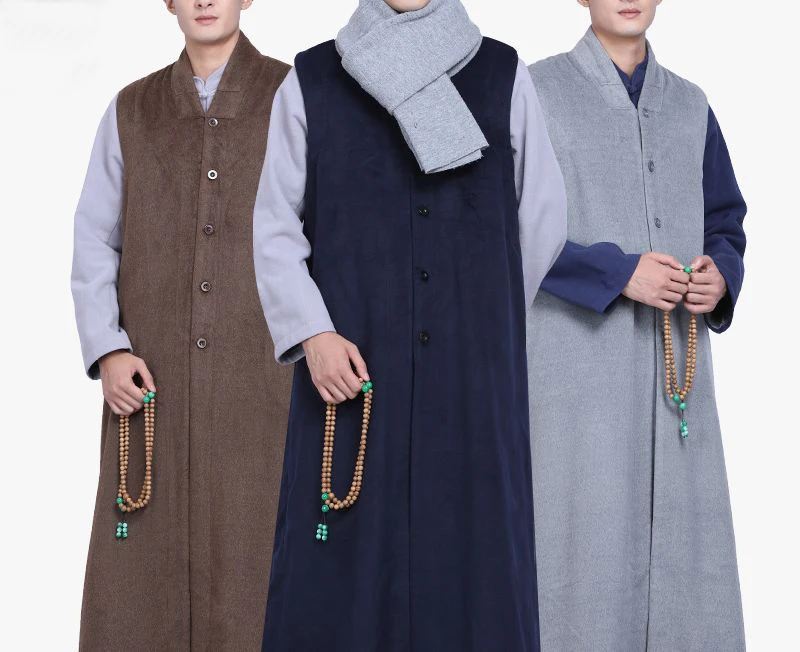 Bata de meditación zen para hombre y mujer, ropa cálida de invierno ...