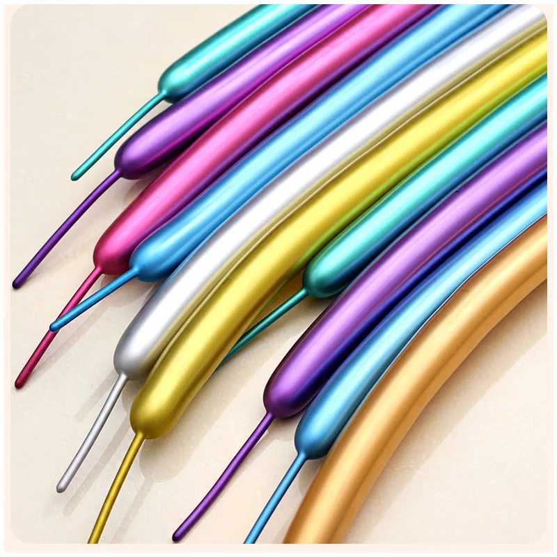 10-20pcs-Magic-Glossy-Metal-Latex-Balloons-Long-Shape-Thick-Chrome ...