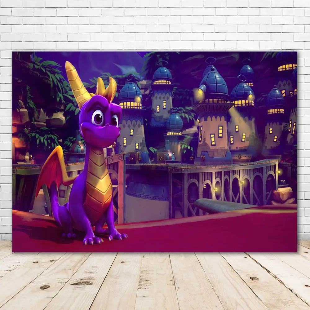 Spyro Reignited Trilogy Theme Party Backdrop For Kid Birthday Castle ...