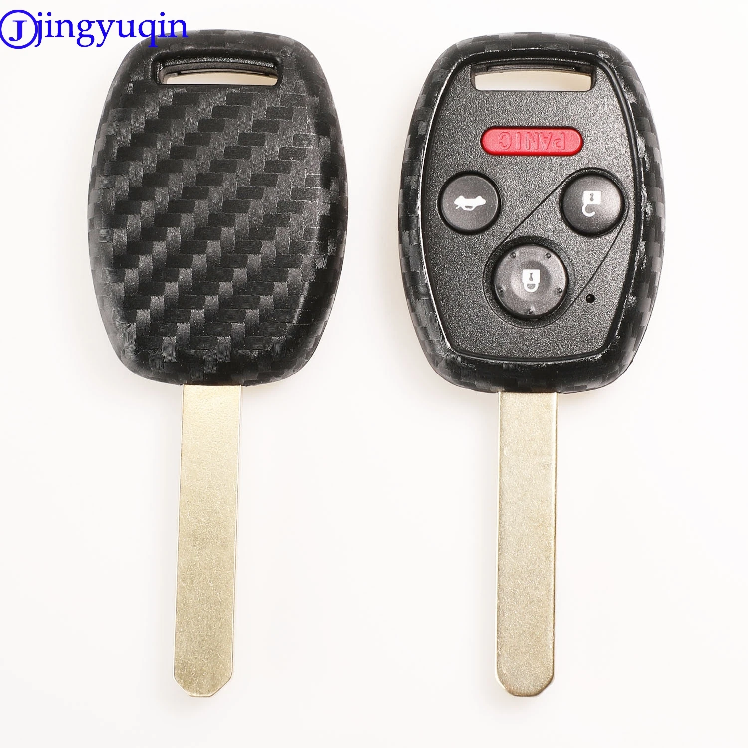 Jingyuqin 2/3 Buttons Carbon Silicone Car Key Case Cover Shell For ...