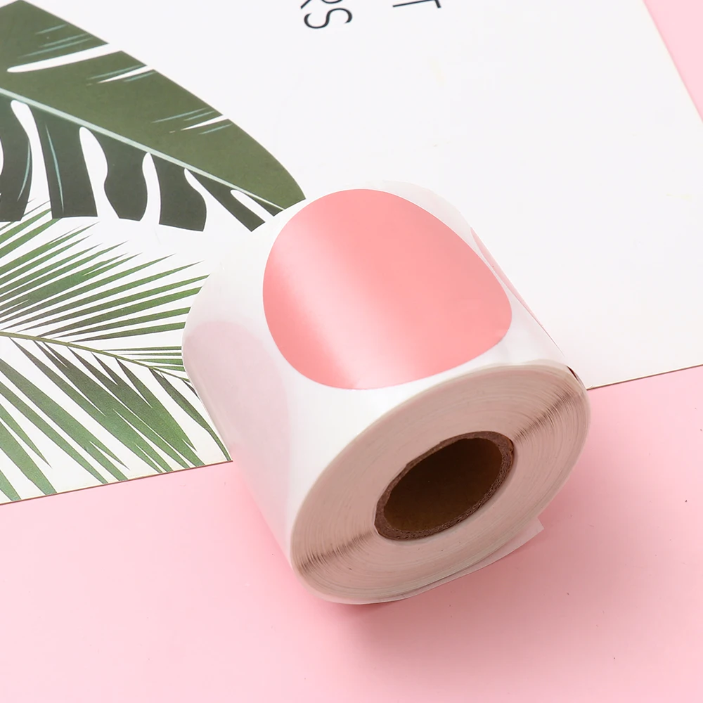 GOMMETTE,30mm yellow--Étiquette autocollante thermique circulaire, 30 ...